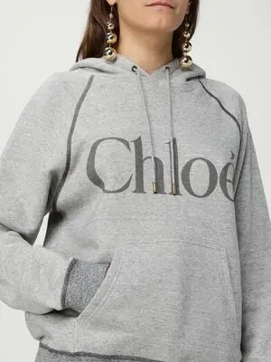 Chloé Logo Hoodie - Grey