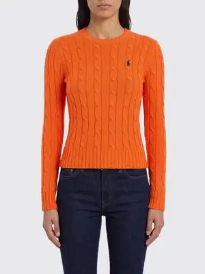 Polo Ralph Lauren Cable Knit Crewneck Sweater - Orange
