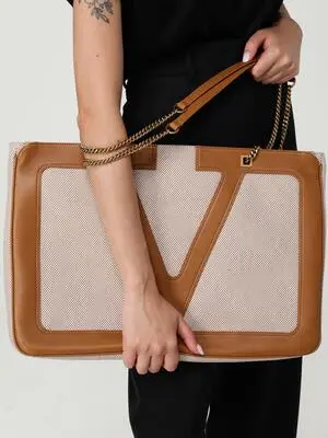 Valentino Garavani V Logo Tote Bag - Sand