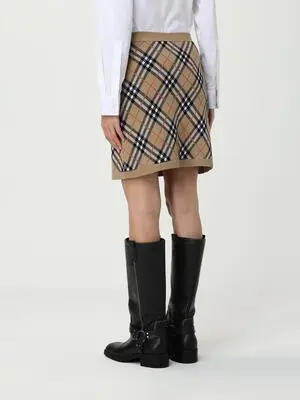 Burberry Check Knit Skirt - Sand