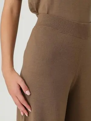 Max Mara Wide Leg Trousers With Tie Detail - Hazel