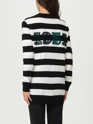 Max Mara Striped Sweater With Appliqué Detailing - White