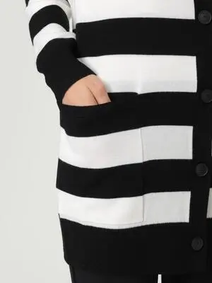 Max Mara Striped Sweater With Appliqué Detailing - White