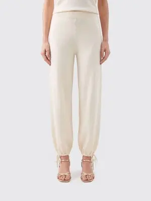 Max Mara Textured Wide Leg Pants - White