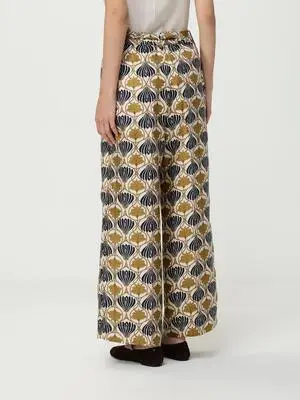 Max Mara Printed Wide Leg Trousers - Red
