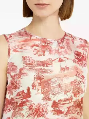 Max Mara Graphic-print Sleeveless Top