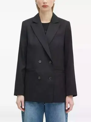 A.p.c. Lucy Double-breasted Wool Blazer - Black