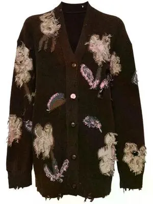 JNBY Floral Intarsia Knit Cardigan