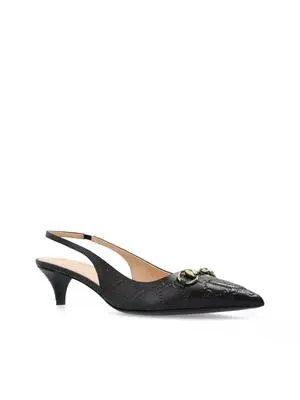 Gucci 45mm Horsebit Slingback Pumps