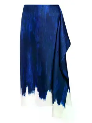 Proenza Schouler Silk Asymmetric Skirt - Blue