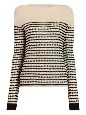 Proenza Schouler White Label Striped Knitted Top - Neutrals