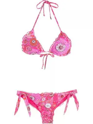 AMIR SLAMA Floral Print Bikini - Pink