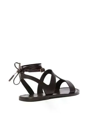 Max Mara Leather Flap Sandals