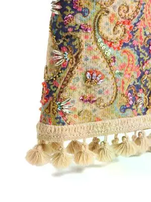 Valentino Garavani Embroidered Skirt With Paisley Voyage Imaginaire-print - Neutrals