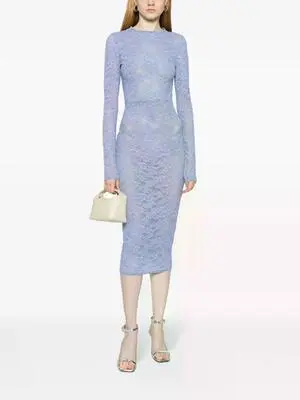 FLEUR DU MAL Le Stretch Lace Midi Dress