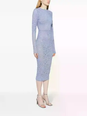 FLEUR DU MAL Le Stretch Lace Midi Dress