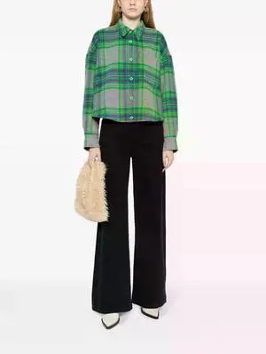 JNBY Plaid Wool-blend Button-up Jacket