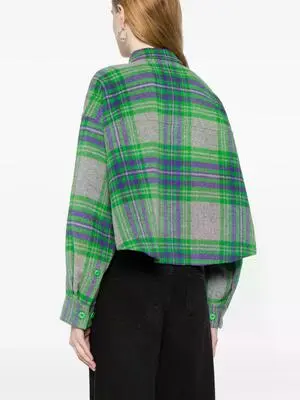 JNBY Plaid Wool-blend Button-up Jacket