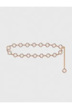 Maje Two-tone Clover Chain Belt - Silver