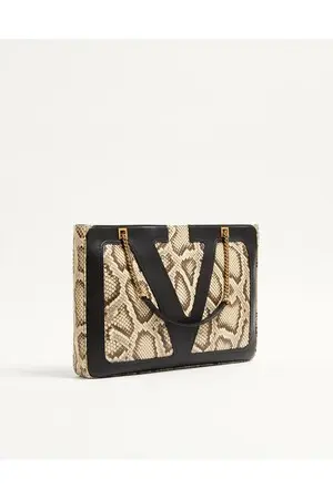 Valentino Garavani Viva Superstar Medium Python Shopping Bag