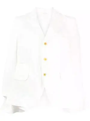 Comme Des Garçons Single-breasted Blazer - White
