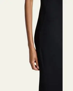 Givenchy Square-neck Sleeveless Midi Dress - Dark Red