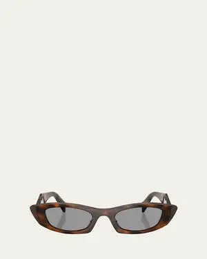 Prada Acetate Oval Sunglasses Grey