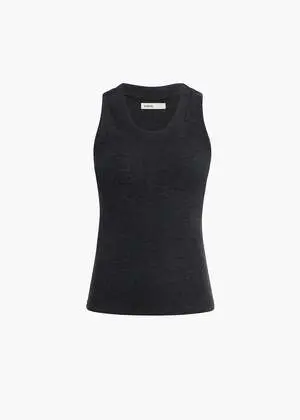 Khaite Isha Tank Top - Charcoal