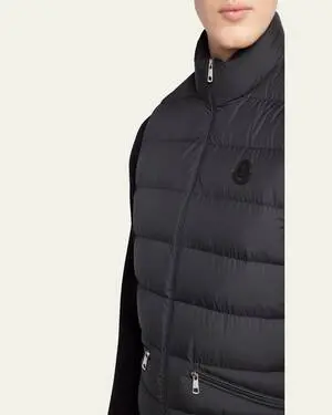 Moncler Treompan Nylon Down Puffer Vest - Black