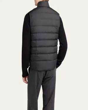 Moncler Treompan Nylon Down Puffer Vest - Black