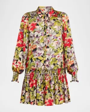 Cinq À Sept Cinq A Sept Damia Canyon Bloom Mini Dress - Black Multi
