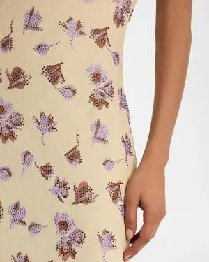SELF-PORTRAIT Embellished Floral Maxi Dress - Yellow