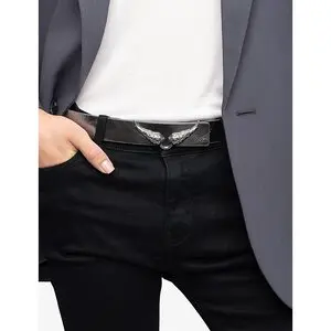 Zadig&Voltaire Rock Reversible Leather Belt - Road