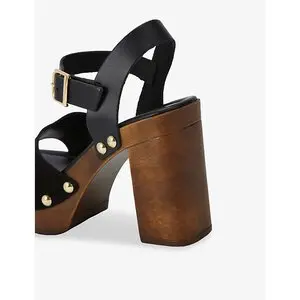 Carvela Festa Heeled Suede Sandals - Black