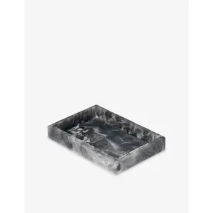 FERM LIVING Mist Resin Tray 15cm - Charcoal