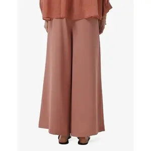 LEEM Pleated Wide-leg High-rise Trousers