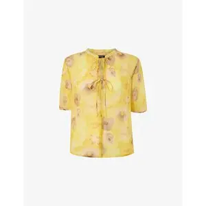 Whistles Floral-print Lyocell Blouse