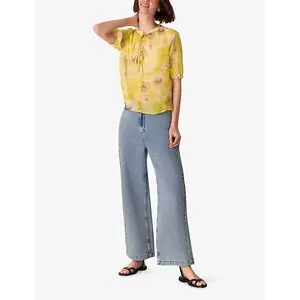 Whistles Floral-print Lyocell Blouse