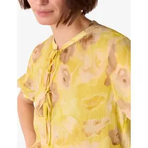 Whistles Floral-print Lyocell Blouse