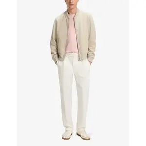 BOSS Beckham X Tailored Straight-leg Stretch-cotton Trousers - White