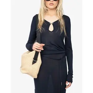 Zadig&Voltaire Wing-embellished Long-sleeve Woven Top