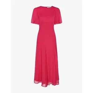OMNES Woven Maxi Dress - Magenta