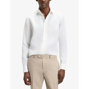 BOSS Beckham X Regular-fit Button-down Linen Shirt