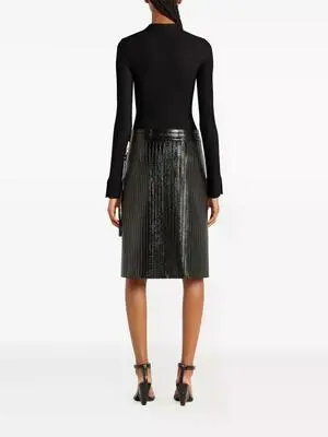 COURREGES Zip-up Long-sleeve Bodysuit - Black