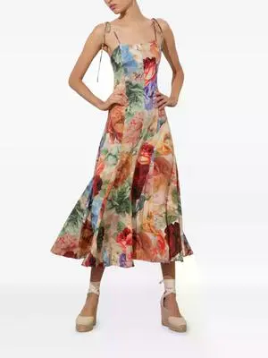 Alice + Olivia Jeanette Floral-print Midi Dress