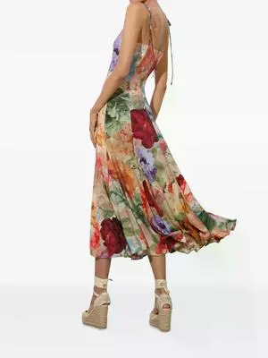 Alice + Olivia Jeanette Floral-print Midi Dress