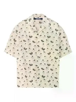 Jacquemus Floral-print Short-sleeve Shirt