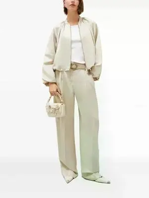 Marella Belted High-waist Wide-leg Trousers