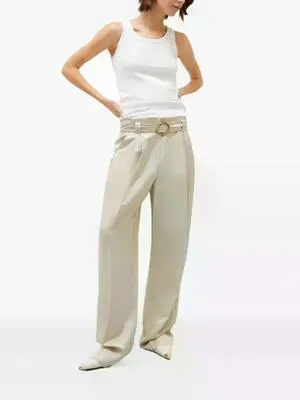 Marella Belted High-waist Wide-leg Trousers