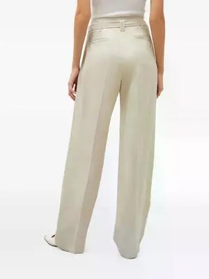 Marella Belted High-waist Wide-leg Trousers
